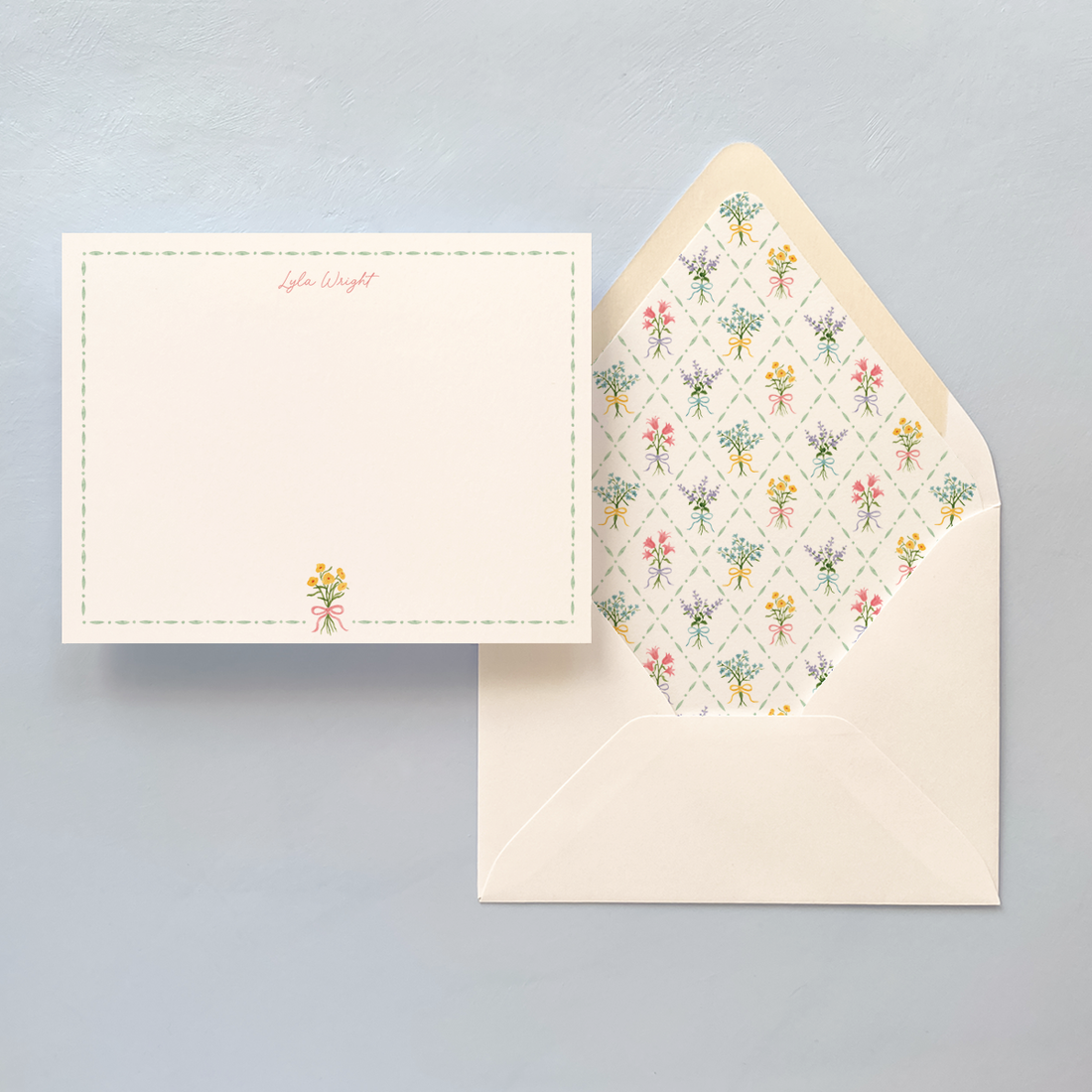 Bow Bouquets Personalized Notecard Set – Gloster Road Co